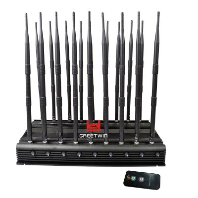 China 18 Antennas 2G 3G 4G WiFi 2.4G Full Bands 130MHz-6GHz Jammer(GW-JA18) for sale
