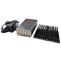 China 12 Antennas Cell Phone Signal Jammer UHF/VHF/2G /3G / 4G / Wireless Camera 1.2GHz for sale