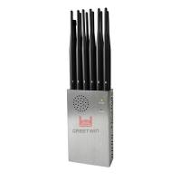 China 12 Antennas Cell Phone Signal Jammer UHF/VHF/2G /3G / 4G / Wireless Camera 1.2GHz for sale