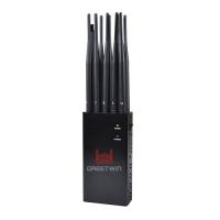 China Build-In Cooling Fan Signal Jammer 10 Channels Portable Lojack GPS WiFi 5.8G for sale