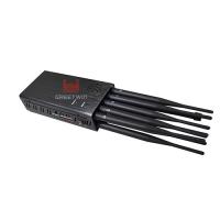 China Build-In Cooling Fan Signal Jammer 10 Channels Portable Lojack GPS WiFi 5.8G for sale