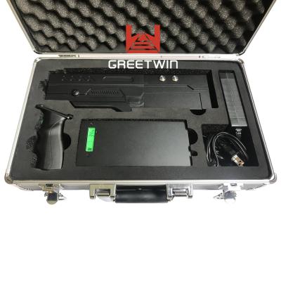 China Portable Uav Interception System Drone Signal Jammer 5.8G/2.4G/GPS Handgun 3 Bands for sale