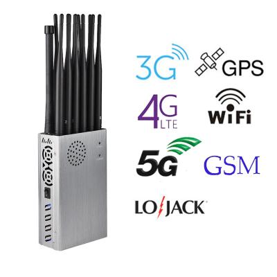 China 12 Channels WiFi Lojack 20m 2.5dBi VHF UHF Signal Jammer for sale