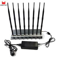 China WiFi 2.4G Adjustable 60m 46W WIFI Mobile Signal Jammer for sale