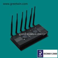 China Desktop RF 3G 4G 50m 433MHz 6 Antennas GPS Signal Blocker for sale