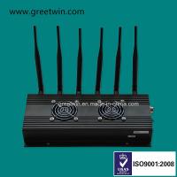 China Desktop RF 3G 4G 50m 433MHz 6 Antennas GPS Signal Blocker for sale