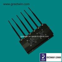 China Desktop RF 3G 4G 50m 433MHz 6 Antennas GPS Signal Blocker for sale