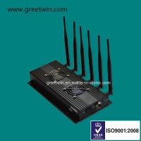 China Desktop RF 3G 4G 50m 433MHz 6 Antennas GPS Signal Blocker for sale