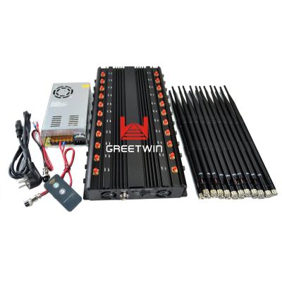 China 40m 45W 3G 4G 5g WiFi GPS GSM RF Lojack Signal Jammer for sale