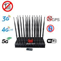 China 5G LTE 2G 3G 4G GPS 35dbm 3W Mobile Phone Signal Jammer for sale
