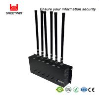 China 2G 3G LTE 4G Adjustable Mobile Phone Signal Jammer , 80W phone signal scrambler for sale