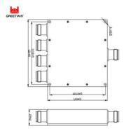 China 4 Way 600-6000MHz 50W IP65 RF Power Splitter Hybrid Coupler for sale