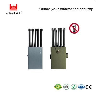China 10 Channel 10.0W Handheld Signal Jammer WiFi 3G 4G LTE for sale