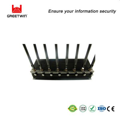 China 16.5W 2.5dBi Cell Phone Signal Blocker WiFi Bluetooth Signal RF Jammer for sale