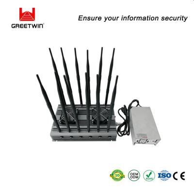 China 5G 60m VHF UHF Wifi GPS Blocker jamming cell phone 2g 3g 4g 5g Lojack for sale