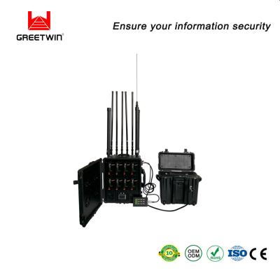 China 433MHz 7dBi DDS Vehicle Bomb Jammer 360W Signal Cell Signal Jammer for sale