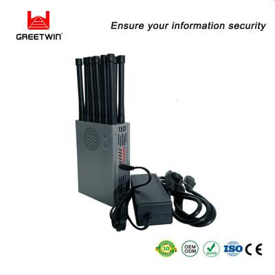 China AC240V WCDMA Mobile Phone Signal Jammer 5G Lte 12w Portable Signal Blocker for sale