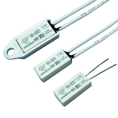 China 250V 5A 30-150C Bimetal Temperature Switch , Temperature Protector BH-B2D for sale