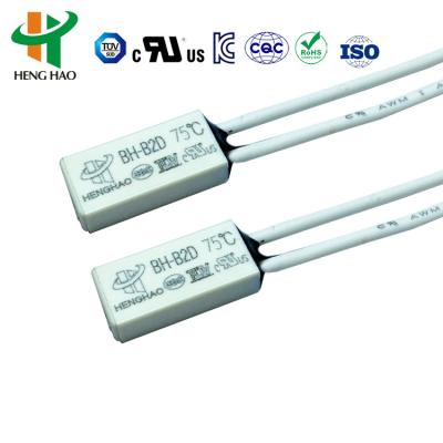 China Auto Reset Mini Thermal Switch with 30~150°C Operating Temperature 24V DC Voltage Rating and 10000 Life Times for sale