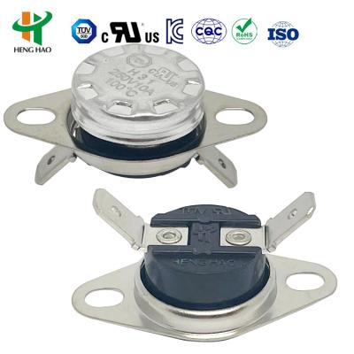 China KSD301 Temperature Switch Bimetal Thermostat with 250V 16A 0-250℃ Range and 100000 Cycles Life for sale