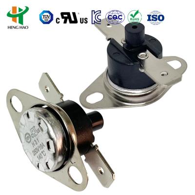 China KSD301 Bimetal Thermostat with 250V 16A 100000 Cycles and 0~250℃ Temperature Range for sale