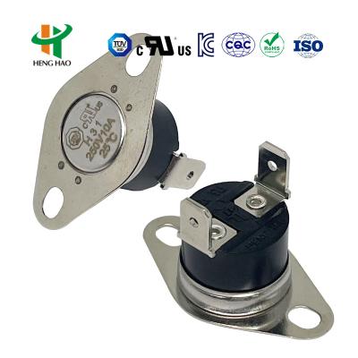 China KSD301 Bimetal Thermostat Temperature Controlled Switch for Household Electric Appliances Coffee Pots and Automatic Toasters for sale