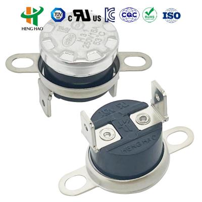 China KSD301 Bimetallic Thermostat Temperature Protector with 0-250℃ Range Normally Closed or Open Auto or Manual Reset for sale