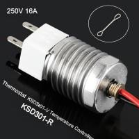 China KSD301 Bimetal Thermostat Temperature Controller with 250V 16A 100000 Cycles and 0-250℃ Range for sale