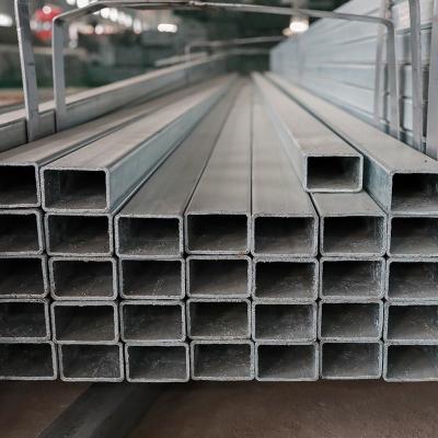 China Galvanized Square Steel Pipe 6m 275g/m2 Zinc Coating SS540 Iron GI Tube for sale