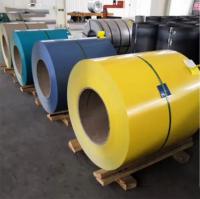 China Yellow AZ150 PPGL Steel Coil 55% Al Zn Coated PVDF Prepainted Galvalume Steel 0.18-1.2mm for sale