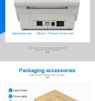 China Thermal Postage Sticker Printer USB Barcode 4 inch Thermal Label Printer for sale