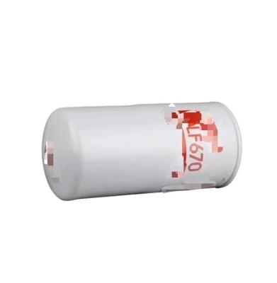 China LF670 Excavator Truck Oil Filter with Customized Color and Iron Pressure Filter Paper for sale