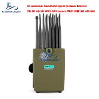 China Europe Type 24 Channels WiFi Signal Jammer with 150 Minutes Battery Life and 30m Shielding Radius for sale