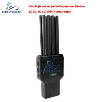China Portable 50m Long Range 8 Antennas Signal Jammer and Mobile Phone Blocker for 2G 3G 4G 5G GPS for sale