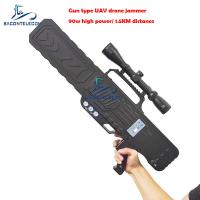 China Portable Drone Signal Jammer with 2KM Distance 90W Power and Built-in Battery for UAV Defense for sale