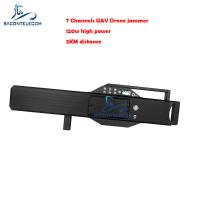China 7 Channels 120W High Power 2KM Distance Drone Signal Jammer Anti-Drone Jammer Gun for sale