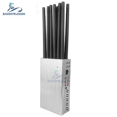 China 12 Channels 20W Power 2 Hours Battery Portable WiFi Jammer for Cell Phone GPS Signal Blocker for sale