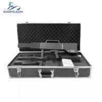 China Portable Gun Type Drone Signal Jammer with 1.2KM Distance 100W Output Power and 4 Bands Frequency for sale