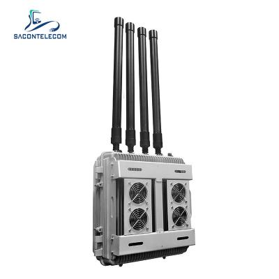 China Outdoor Waterproof Drone Signal Jammer 240W Powerful 2000m Long Distance Anti-Drone System for sale