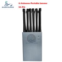 China 12 Bands 30m Radius Portable Signal Jammer with Built-in Battery for 4G 5G GPS Lojack for sale