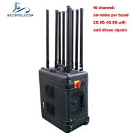 China 500W High Power Manpack Bomb Jammer with 10 Antennas and 300m Range for Convoy Protection for sale