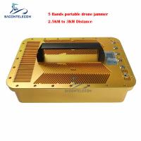 China 3KM 5 Bands 135W High Power Portable Drone Jammer Anti Drone Jammer Blocker for UAV Signal Disruption for sale