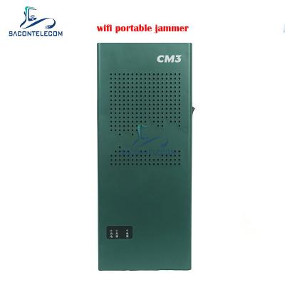 China Portable WiFi Signal Jammer Blocker with 3 Channels (2.4G, 5.2G, 5.8G) and 10-15m Range for sale