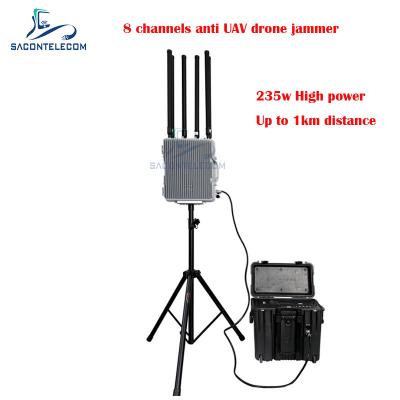 China Waterproof Outdoor Drone Signal Jammer with 30W per Band and 1-3km Jamming Distance for Anti Drone Defense for sale