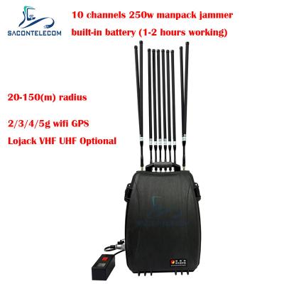 China 150m Distance Backpack Mobile Phone Signal Jammer for sale