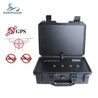 China 65W Portable Suitcase Drone Signal Jammer with 500-1000m Jamming Distance for UAV Drone Signal Blocking for sale