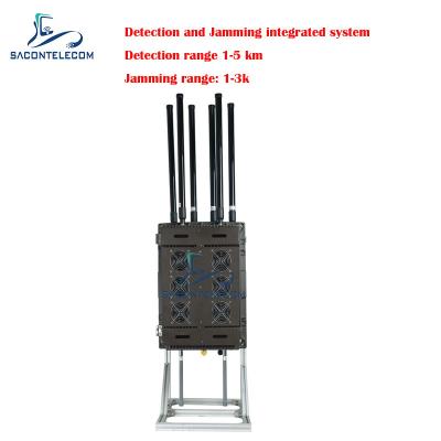 China 450W 8 Channels Outdoor Drone Jamming System with 1-5km Detection Range for sale