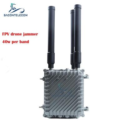 China 3 Channels 120W Portable FPV Jammer UAV Drone Signal Blocker with 500-1000m Range for sale