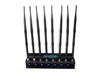 China 18W Power Mobile Phone Signal Jammer with 3 Cooling Fans and 40m Range for sale