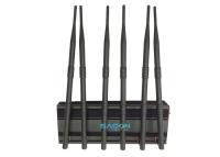 China 15W Power 50m Range GPS Signal Jammer with 6 Frequency Bands for Mobile Phone Signal Blocking for sale